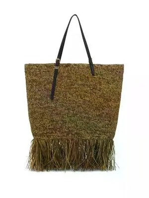 GANNI Raffia Tote Bag