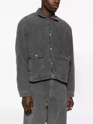 SUNFLOWER Cotton Single-breasted Coat - Grey
