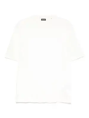 Zegna Cotton-blend T-shirt - Neutrals