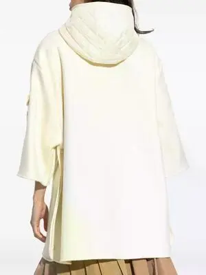 Moncler Zip-up Hooded Cape With Short Sleeves