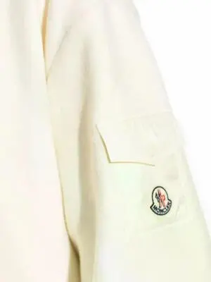 Moncler Zip-up Hooded Cape With Short Sleeves