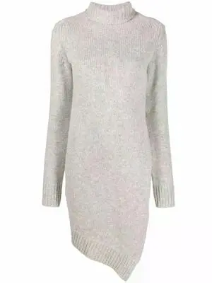 JIL SANDER Asymmetric Roll-neck Jumper - Grey