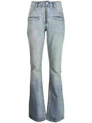 COURREGES Washed Denim Flared Jeans