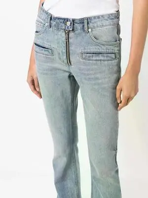 COURREGES Washed Denim Flared Jeans