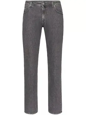 BILLIONAIRE Logo-embroidered Straight-leg Jeans