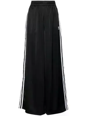 Adidas Wide-leg Satin Track Trousers - Black