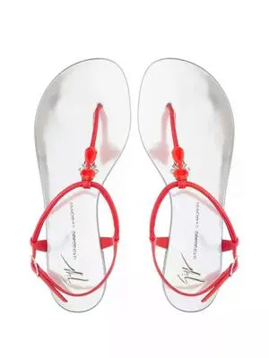 GIUSEPPE ZANOTTI Sybella T-bar Sandals - Pink