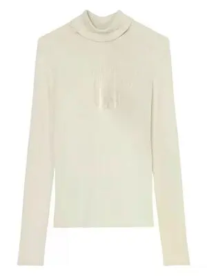 Marc O'polo Ribbed Turtleneck Top - Neutrals