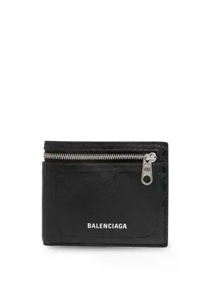Balenciaga Superbusy Logo-print Zip-around Wallet - Black