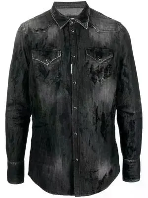 Dsquared2 Distressed-finish Denim Shirt