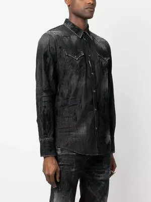 Dsquared2 Distressed-finish Denim Shirt