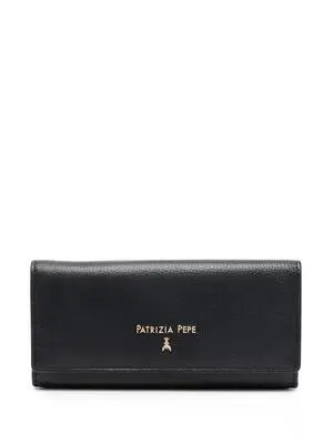 Patrizia Pepe Leather Logo-detail Purse - Black