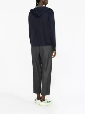 Brunello Cucinelli Monili Chain Zipped Hoodie - Blue