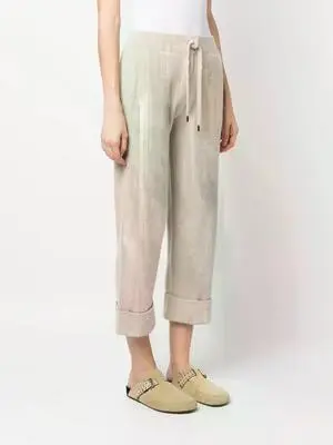 Brunello Cucinelli Drawstring Cropped Track Pants