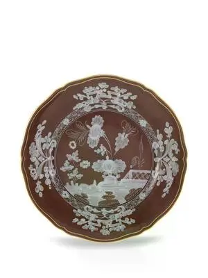 GINORI 1735 Oriente Floral-patterned Plate - Brown