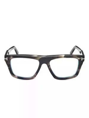 TOM FORD Tortoiseshell Square Frame Glasses - Brown