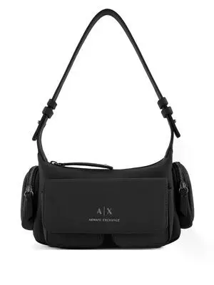 Armani Exchange Logo-print Shoulder Bag - Black