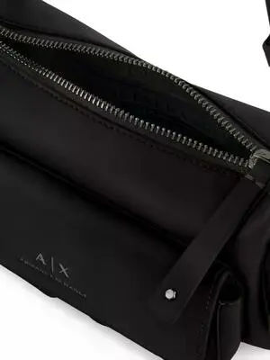 Armani Exchange Logo-print Shoulder Bag - Black