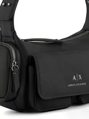 Armani Exchange Logo-print Shoulder Bag - Black