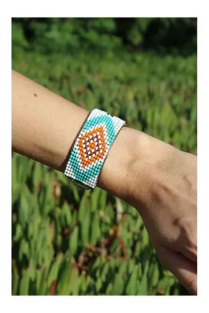 SAMBBOHO Beaded Leather Bracelet