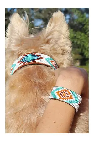 SAMBBOHO Beaded Leather Bracelet
