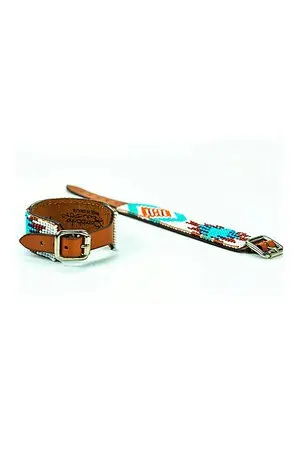 SAMBBOHO Beaded Leather Bracelet