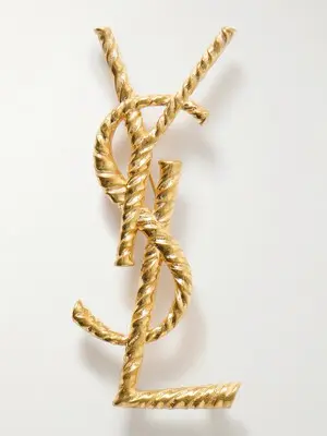 SAINT LAURENT Monogram Brooch