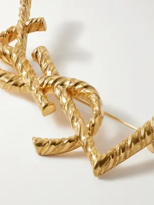 Saint Laurent Monogram Brooch