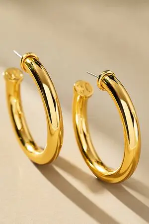 CHRISTINA CARUSO Medium Hoop Earrings - Gold