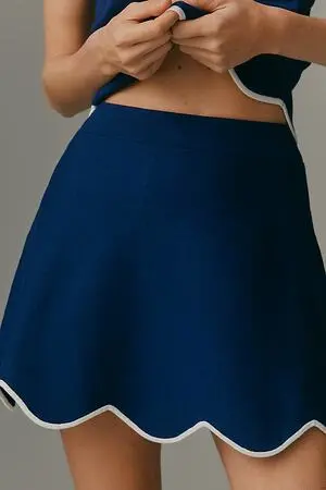 Maeve Scalloped-hem Mini Skirt
