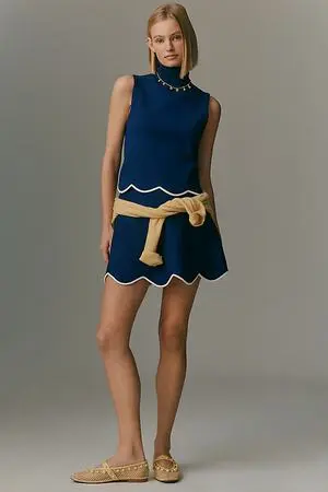 Maeve Scalloped-hem Mini Skirt