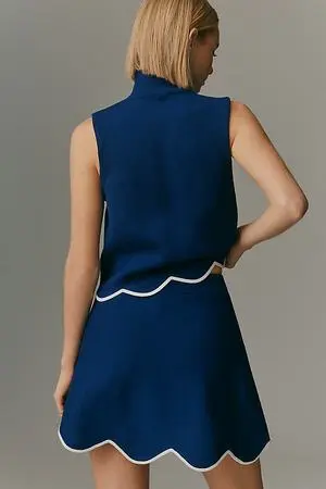 Maeve Scalloped-hem Mini Skirt