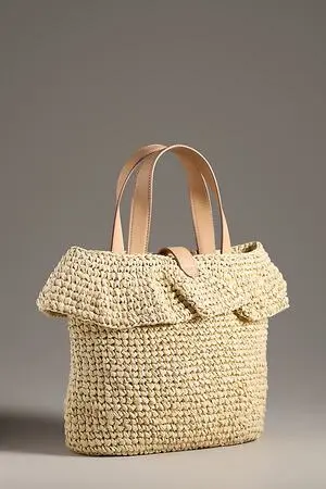 Stoney Clover Lane Raffia Ruffle Tote