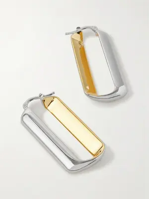 JIL SANDER Sculptural Earrings - Silver