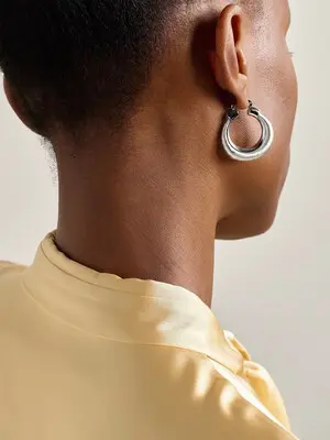 JIL SANDER Tone Hoop Earrings