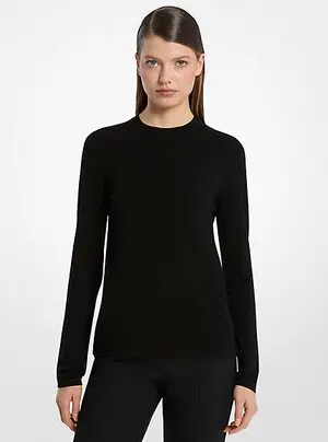 Michael Kors Stretch Viscose Long-sleeve Shirt - Black