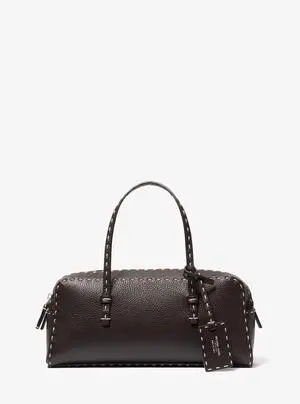 Michael Kors Roberta Satchel In Pebbled Leather