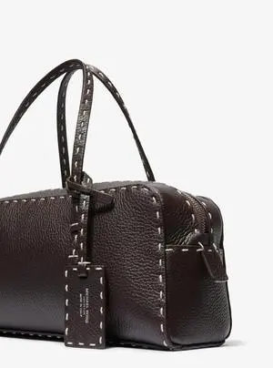 Michael Kors Roberta Satchel In Pebbled Leather