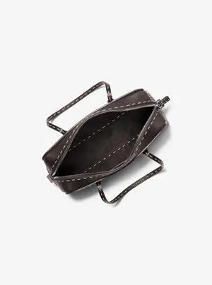 Michael Kors Roberta Satchel In Pebbled Leather