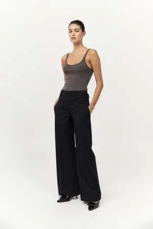 ST AGNI Cummerbund Wool Pants