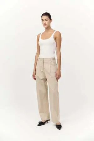 ST AGNI Cotton Barrel Leg Trousers
