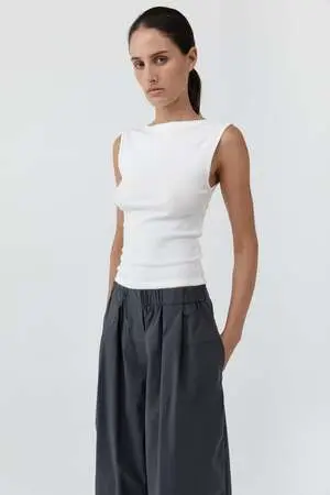 ST. AGNI Organic Cotton Ballerina Top - White