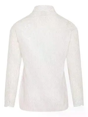 BARBA NAPOLI Floral-patter Long-sleeve Shirt - White