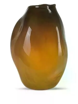 ALEXA LIXFELD Meteorite Curved Glass Vase - Brown