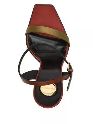 Saint Laurent 110mm Lydia Sandals - Brown