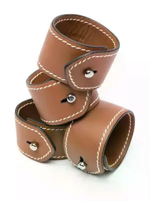 Ralph Lauren Leather Napkin Rings - Brown