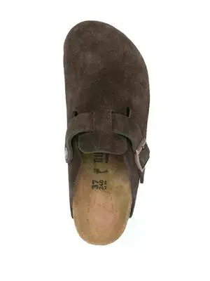BIRKENSTOCK Boston Suede Slippers - Brown