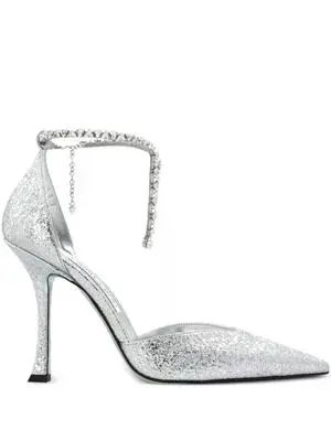 JIMMY CHOO 110mm Stevie Glitter Embellished Pumps