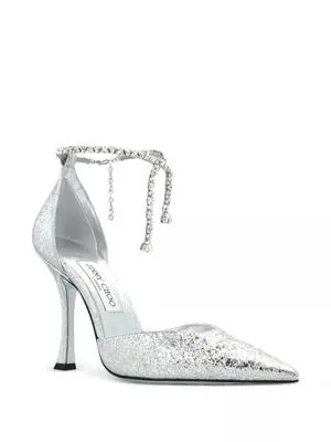 JIMMY CHOO 110mm Stevie Glitter Embellished Pumps