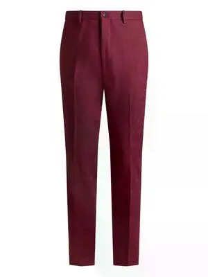 Etro Patterned Jacquard Straight-leg Trousers